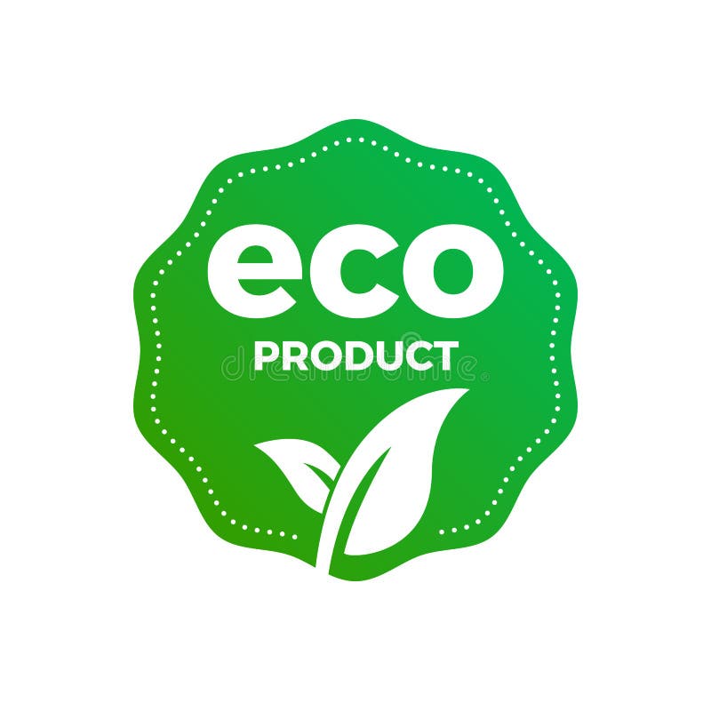 Eco Product, Green Leaf Label Stock Vector - Illustration of organic ...