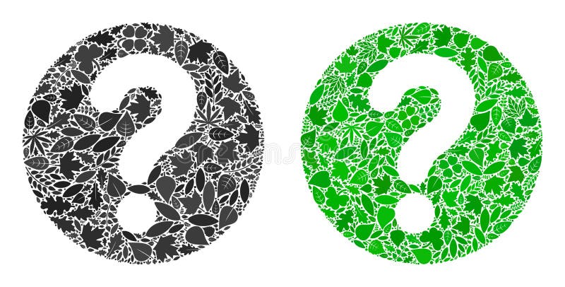 Query Icon Eco Composition of Leaves Stock Vector - Illustration of ...