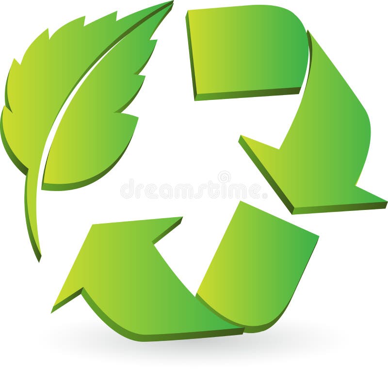 Insignia De Reciclaje Verde Ilustración del Vector - Ilustración de ...