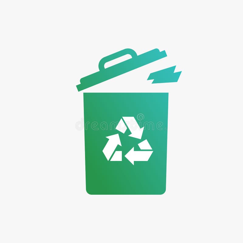 Eco Recycle Icon, Trash or Garbage Basket. Vector Stock Illustration ...