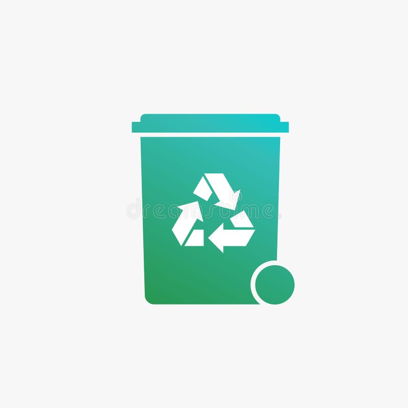 Eco Recycle Icon, Trash or Garbage Basket. Vector. Arrow Triangle Stock ...