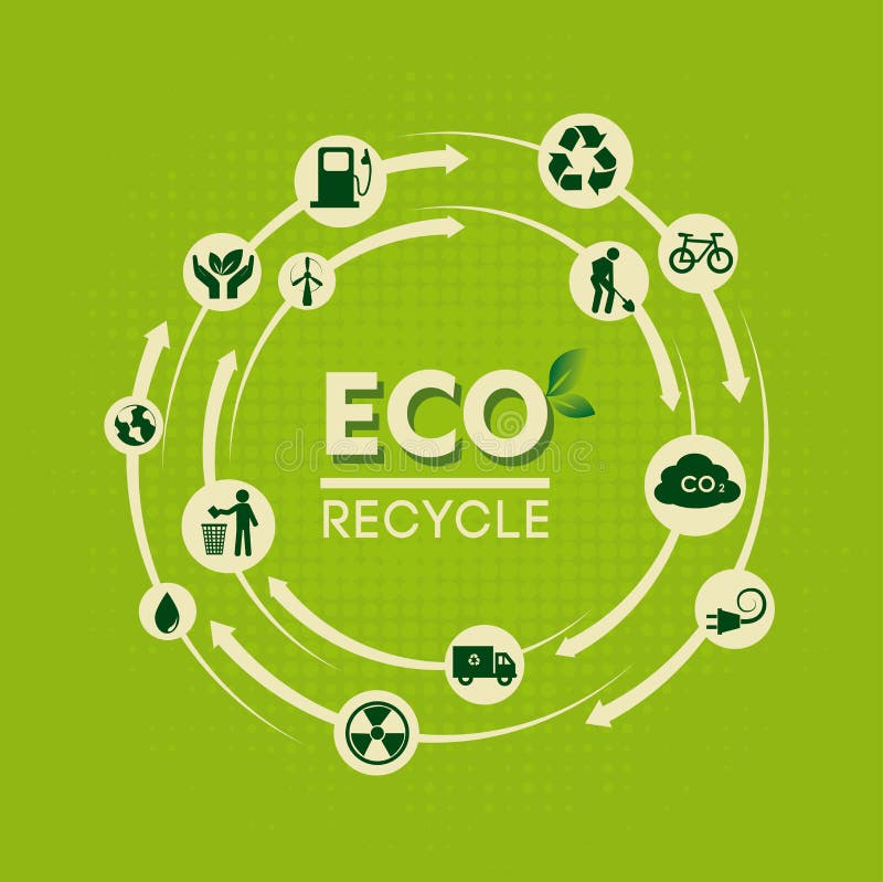 Eco recycle label stock vector. Illustration of mark - 33928455