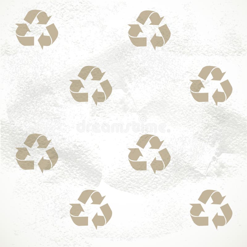 Eco Recycle Symbol Seamless Pattern Stock Vector - Illustration of ...