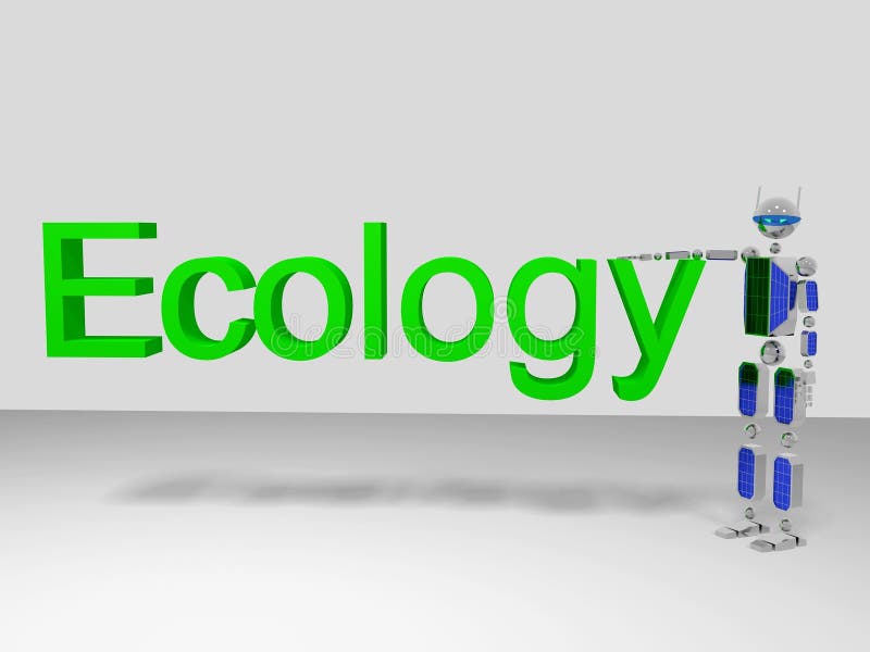Eco Robot (Ecology) stock illustration. Illustration of waste - 24006482