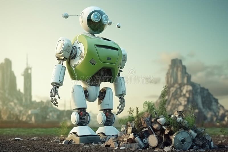 Eco-Robots Pioneering Sustainable Waste Management Solutions Stock ...