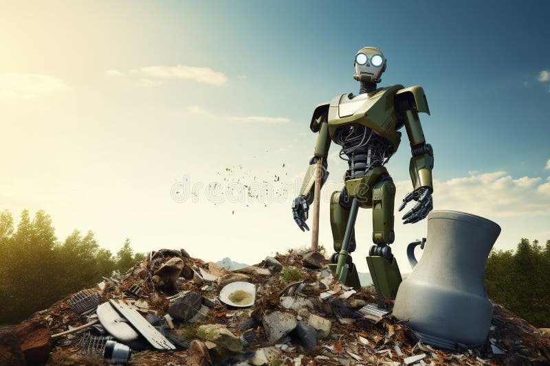 Eco-Robots Pioneering Sustainable Waste Management Solutions Stock ...