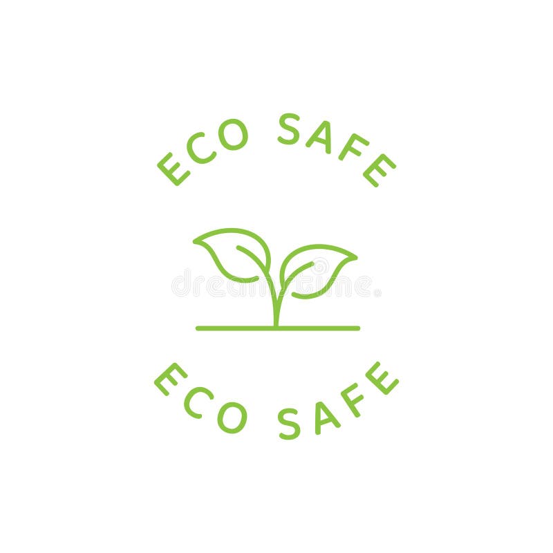 Eco safe vector label stock vector. Illustration of packaging - 251268665