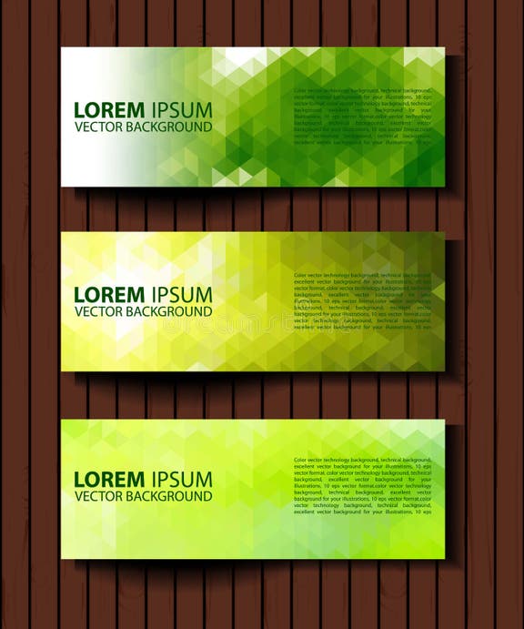 Eco Set of Headers with Four Different Style Stock Vector ...