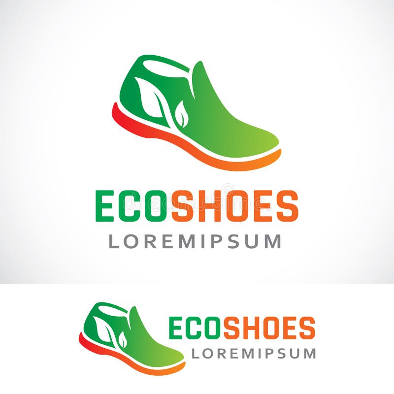 Eco Shoes Logo Design Template Stock Vector - Illustration of market ...