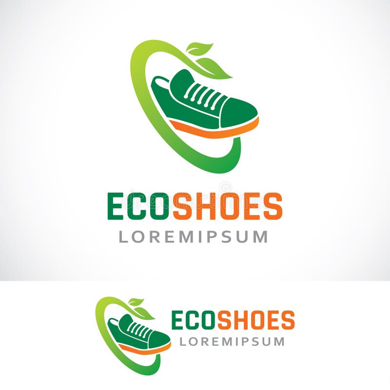 Eco Shoes Logo Design Template Stock Vector - Illustration of footwear ...