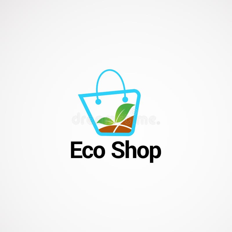 Eco Shop Logo Vector Designs Element, and Template for Company Stock ...