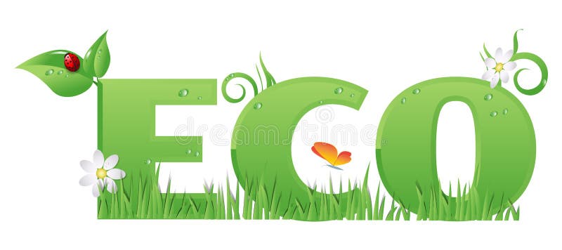 Eco sign/text stock vector. Illustration of environment - 27348835