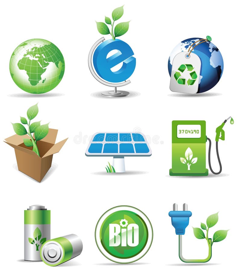 Eco signs. stock vector. Illustration of drops, recycle - 10549162