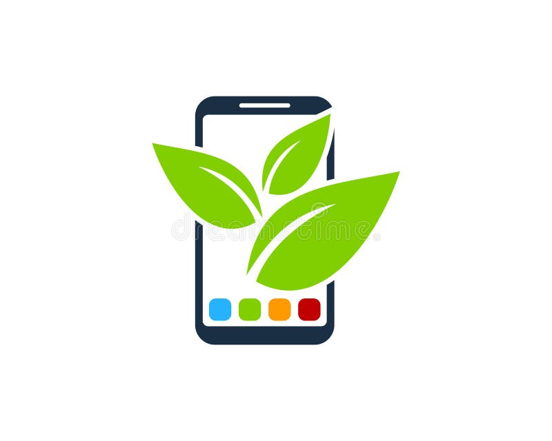 Eco Smartphone Logo Icon Design Ilustración del Vector - Ilustración de ...