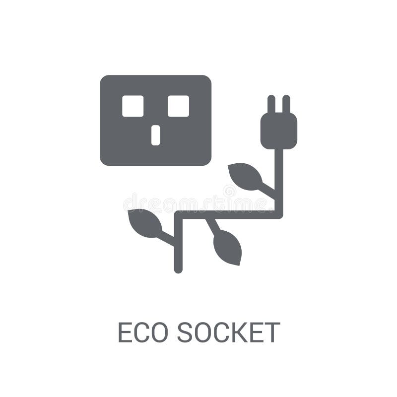 Eco Socket Icon. Trendy Eco Socket Logo Concept on White Background ...