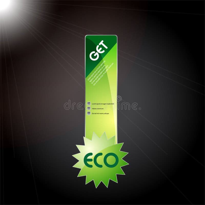Eco sticker stock vector. Illustration of abstract, environmental ...