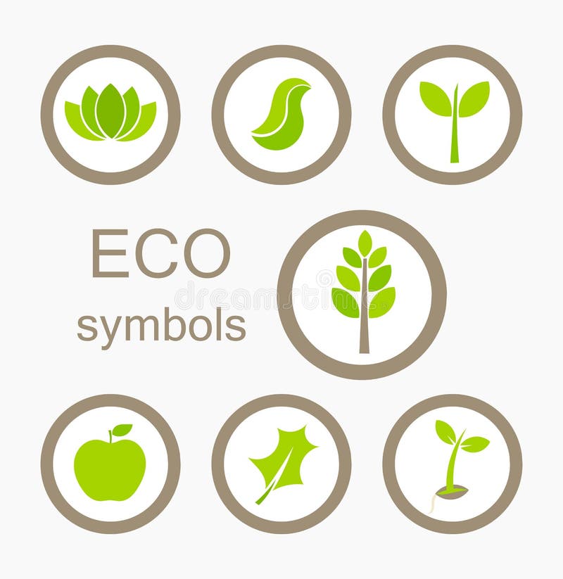 Eco symbols vector stock vector. Illustration of ecological - 70132845