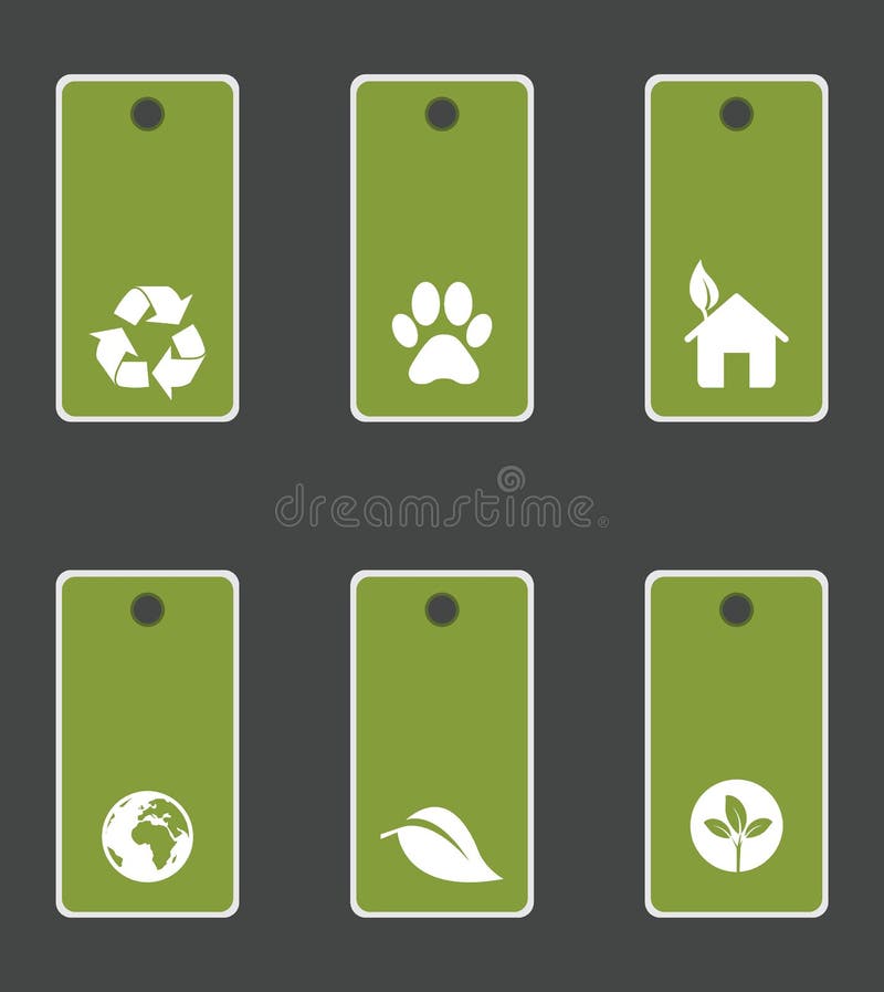 Eco tags stock vector. Illustration of sign, label, leaf - 43689514