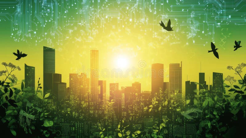 Eco-Tech Circuit Board Merging Nature and Technology for Innovation ...