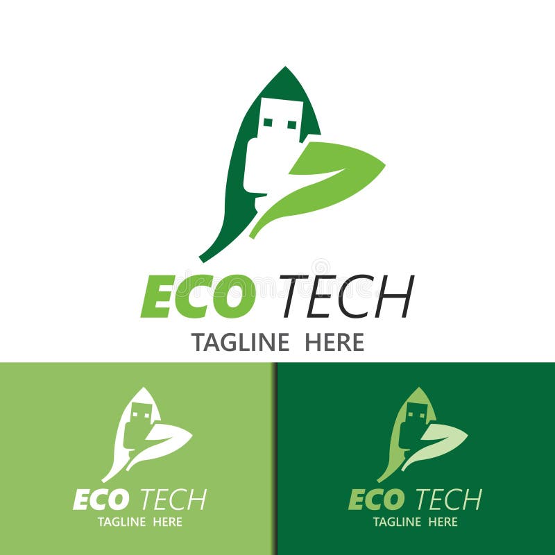 Eco Technology Business Vector Design Modern. Nature Technology Logo ...