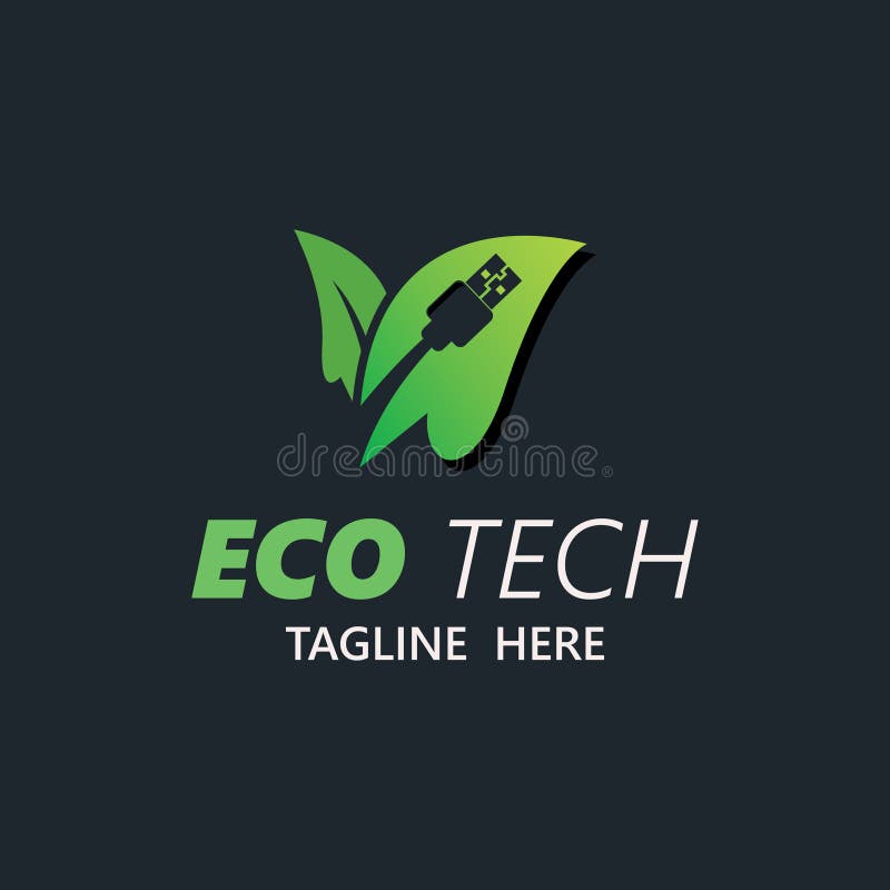 Eco Technology Business Vector Design Modern. Nature Technology Logo ...
