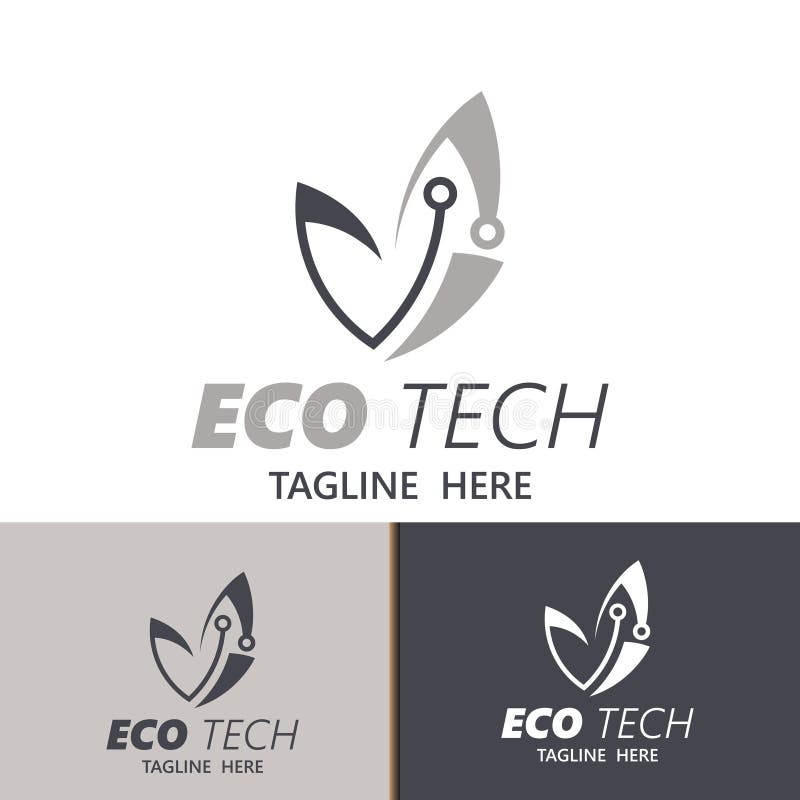 Eco Technology Business Vector Design Modern. Nature Technology Logo ...