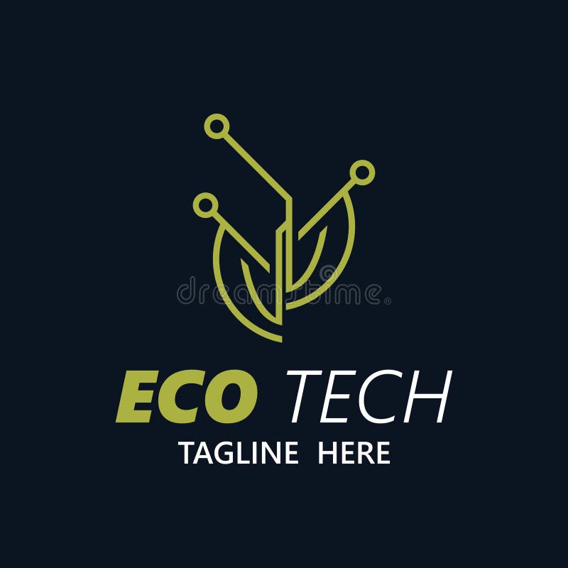 Eco Technology Business Vector Design Modern. Nature Technology Logo ...