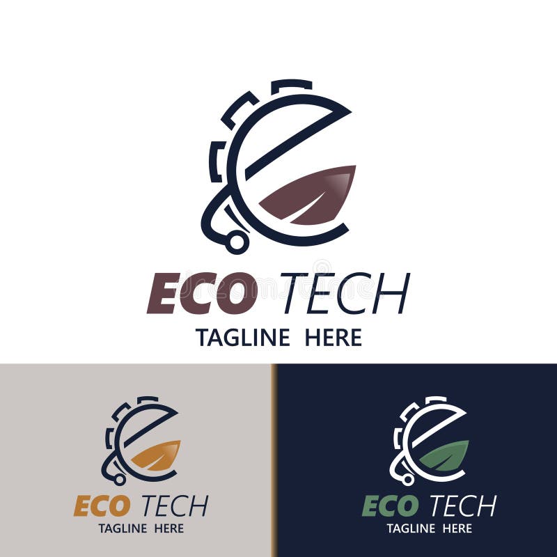 Eco Technology Business Vector Design Modern. Nature Technology Logo ...