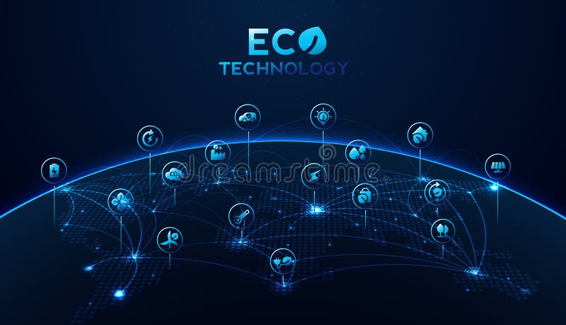Eco Technology or Environmental Technology Concept with Environment ...