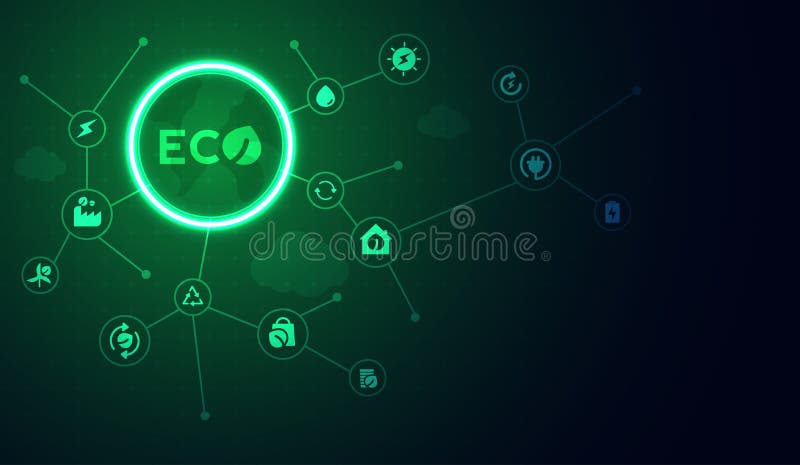 Eco Technology or Environmental Technology Concept with Environment ...