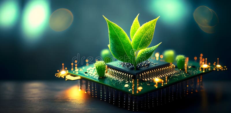 Eco Technology, Green it, Nature Technology, and Ecology Concept ...