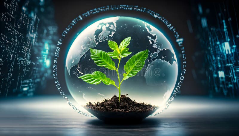 Eco Technology, Green it, Nature Technology, and Ecology Concept ...