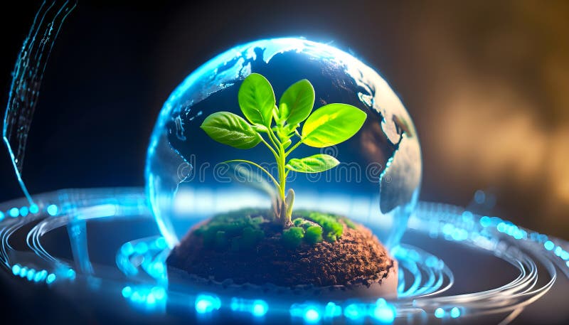 Eco Technology, Green it, Nature Technology, and Ecology Concept ...