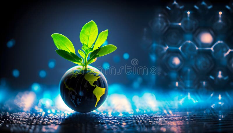 Eco Technology, Green it, Nature Technology, and Ecology Concept ...