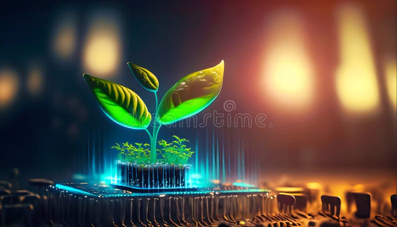 Eco Technology, Green it, Nature Technology, and Ecology Concept ...