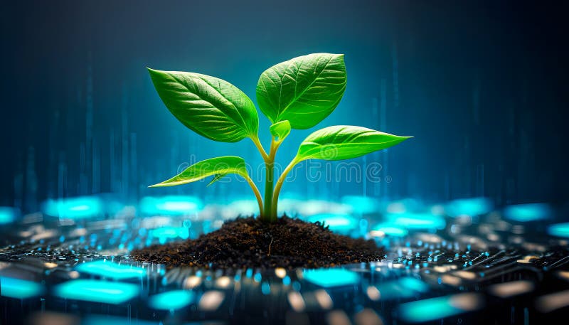 Eco Technology, Green it, Nature Technology, and Ecology Concept ...