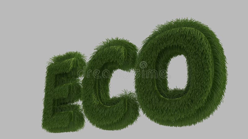 Eco text 3D stock illustration. Illustration of order - 21551223