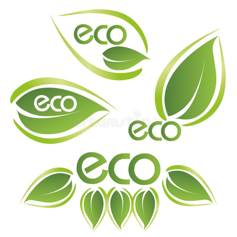 ECO Text on a Concept in the Ecological Colors Stock Vector ...
