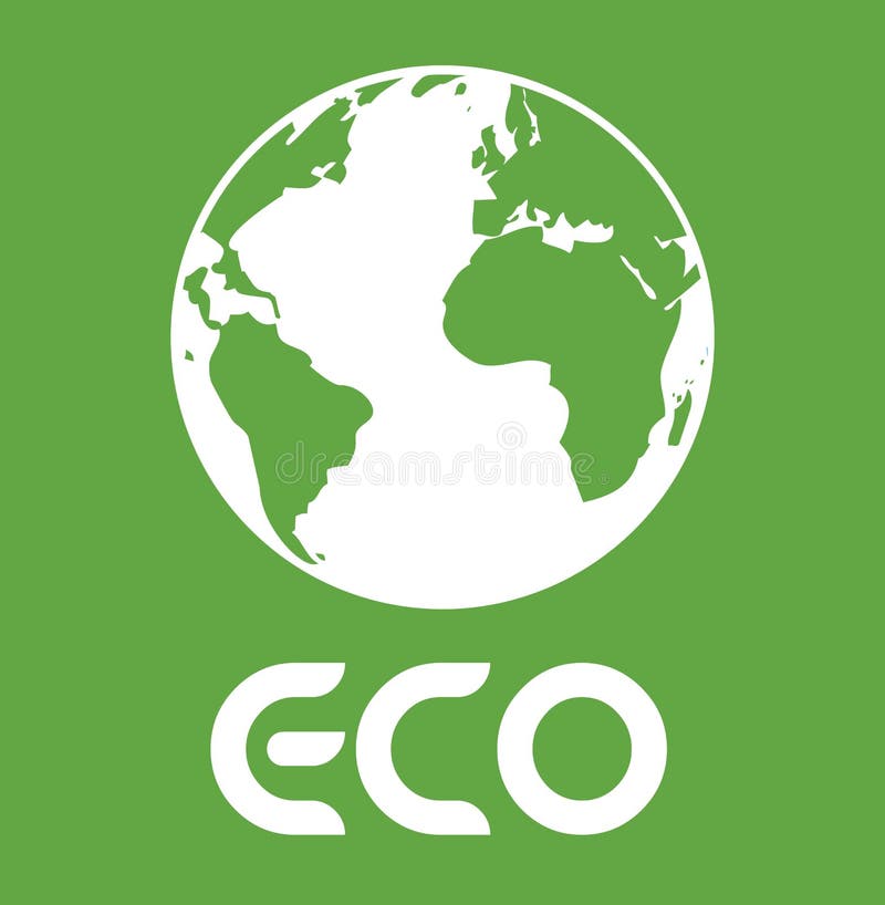 Eco Text with Earth - Planet Earth Eco Energy Stock Vector ...