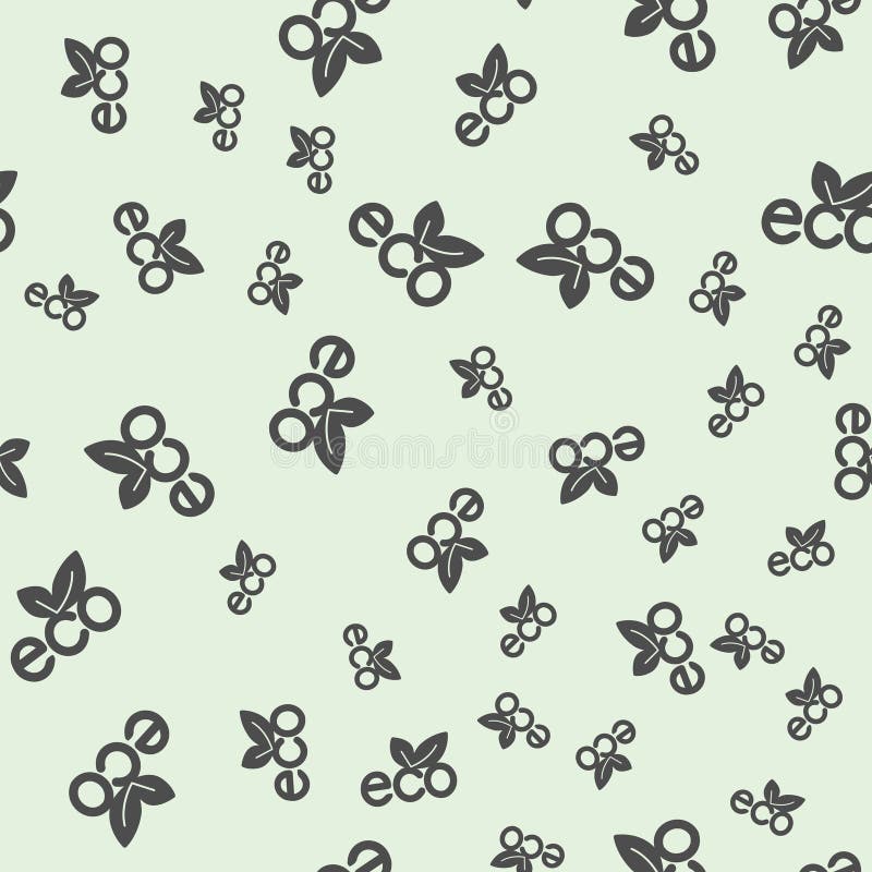 Eco Text Font and Leaves Solid Seamless Pattern, Eco Tourism Theme ...