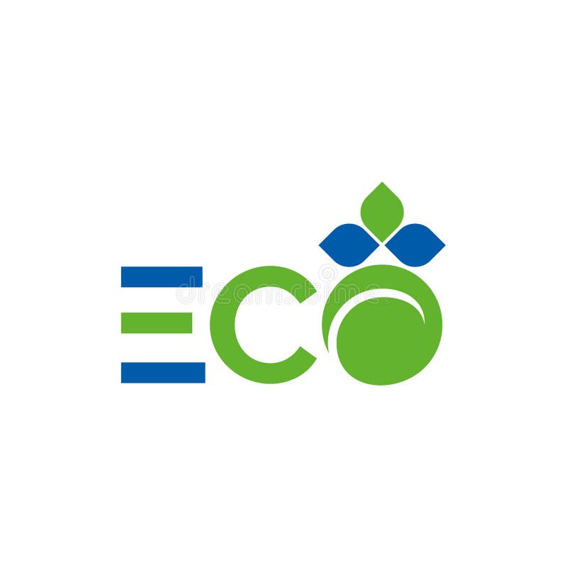 Eco Text Nature for Ecology Modern Simple Design Logo Stock ...