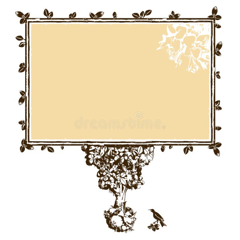 Tree frame stock vector. Illustration of background, abstract - 24466344
