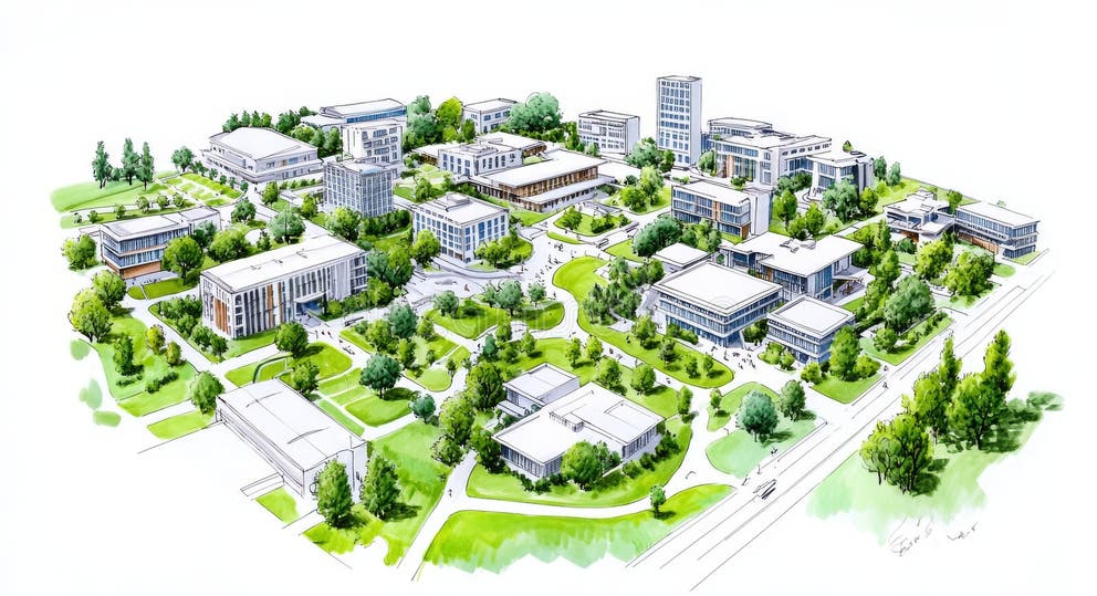 Eco-urban Masterplan Concept - Draft of Sustainable Architecture Design ...