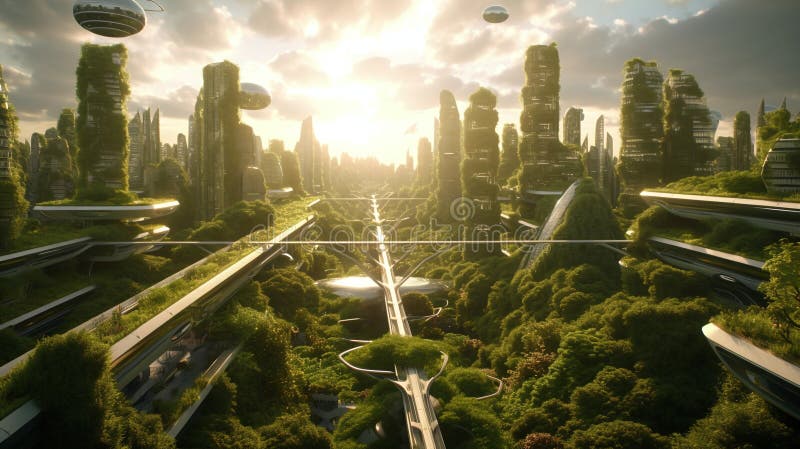 A Vision of a Sustainable Future: the Eco-Friendly City - AI Generated ...