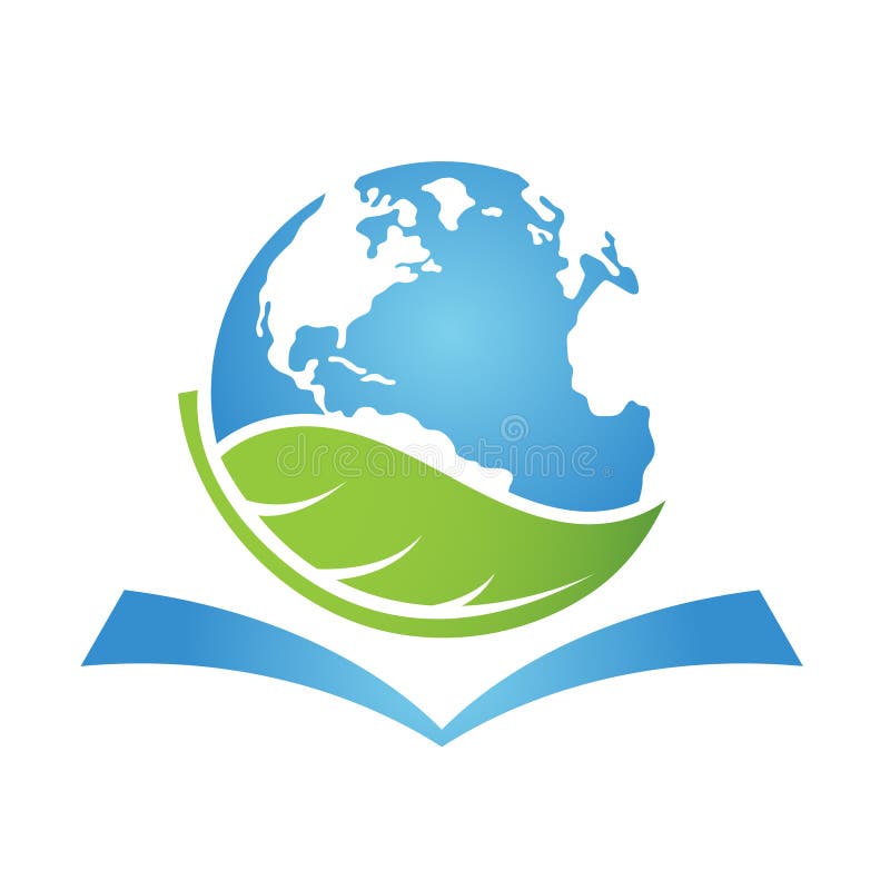Eco Vector Earth Globe Icon. Stock Vector - Illustration of green, book ...
