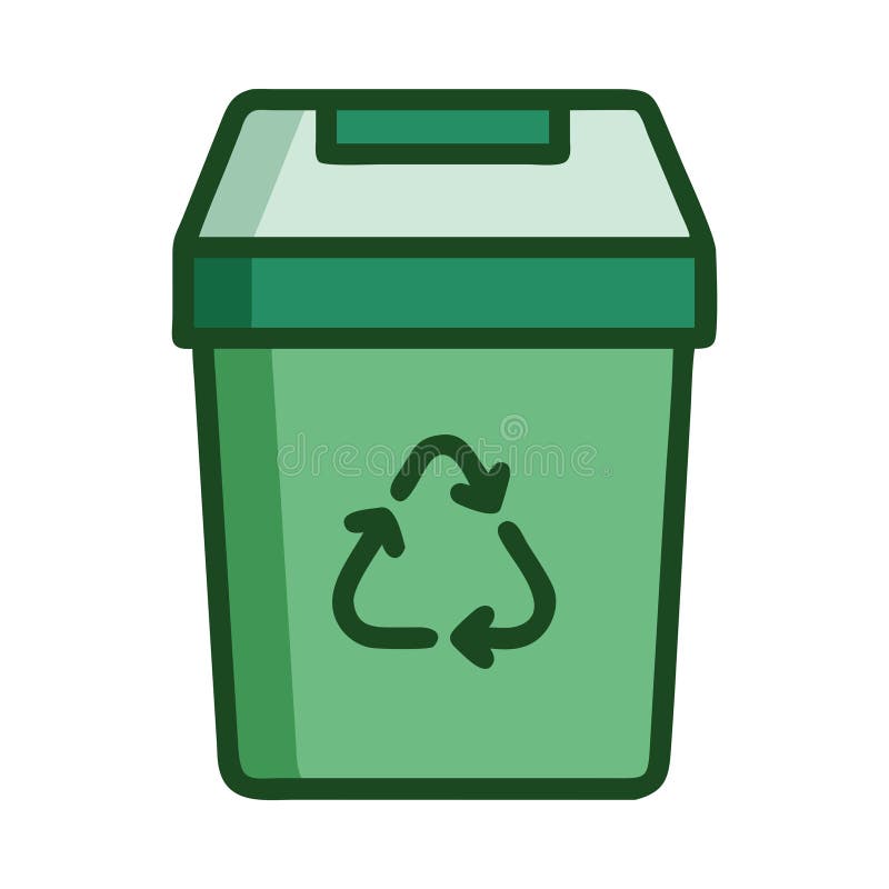 Eco Waste Recycling Container Icon Stock Illustration - Illustration of ...