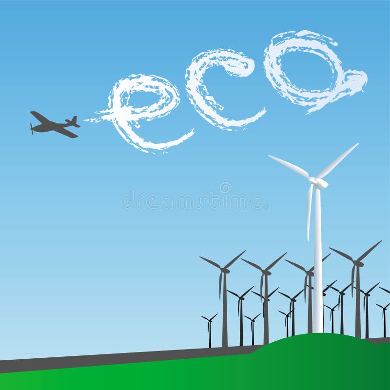 Eco Windmill stock vector. Illustration of environment - 27302430