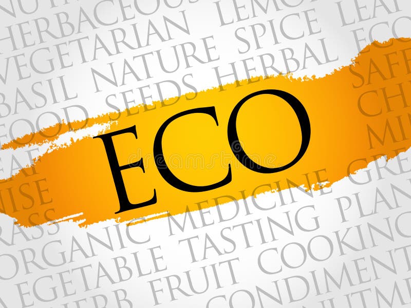 ECO word cloud collage stock illustration. Illustration of farming ...