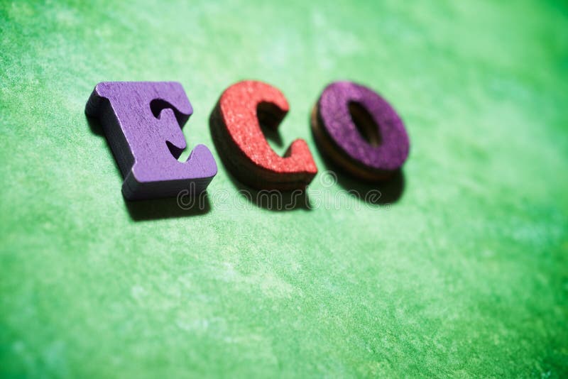 Eco word view stock image. Image of effect, letter, reuse - 179054201
