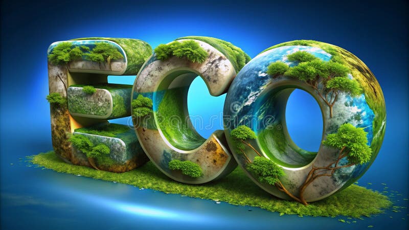 ECO, World Environment and Earth Day Concept. Stock Image - Image of ...